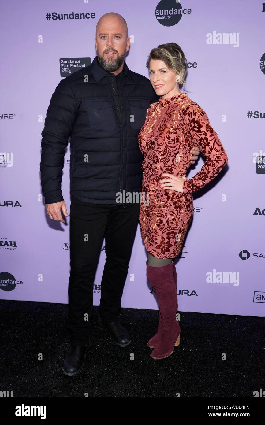 Chris Sullivan and Rachel Reichard attend the premiere of "Presence" at ...