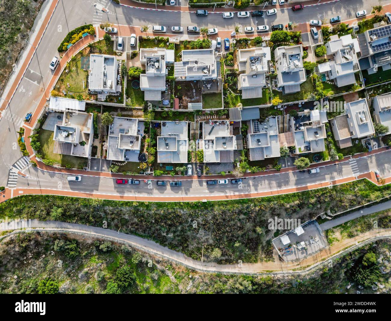 Aerial isolated settlement rural hi-res stock photography and images ...