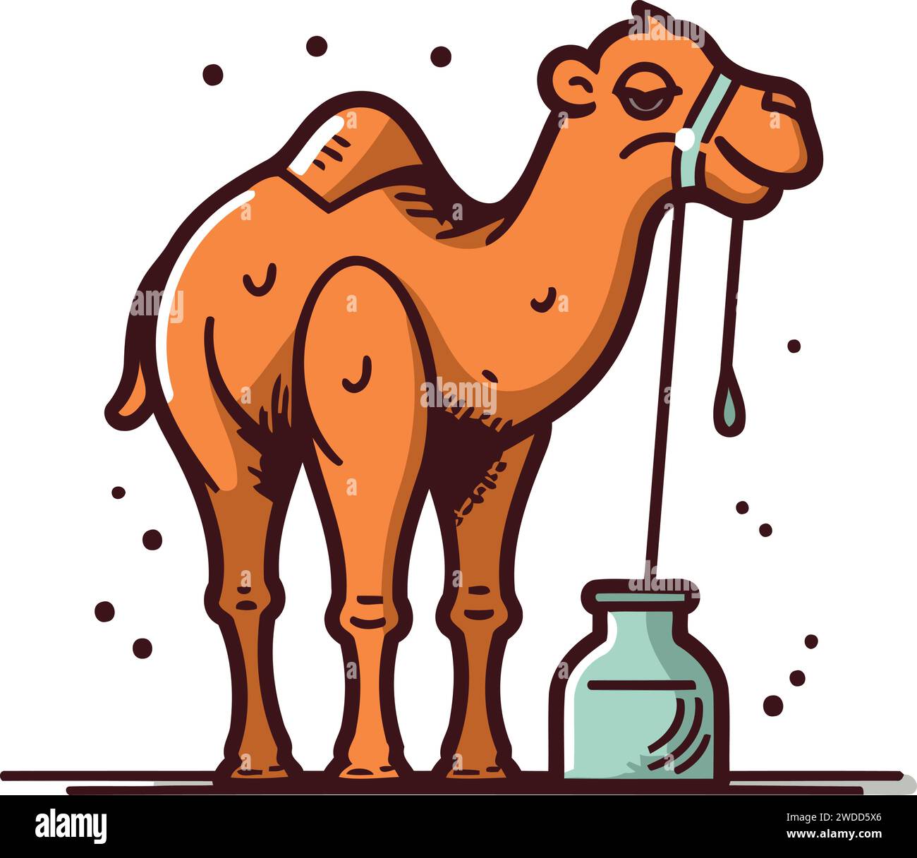 Camel milk Stock Vector Images - Alamy