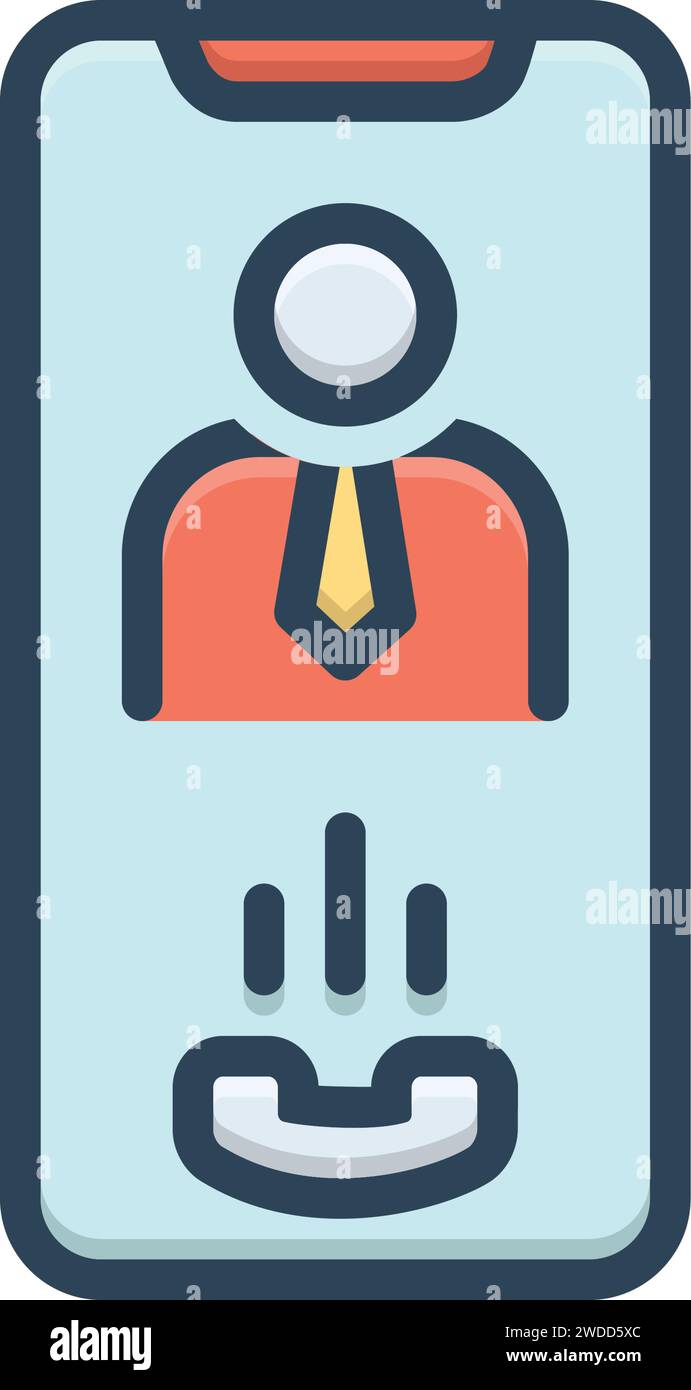 Caller vector vectors hi-res stock photography and images - Alamy