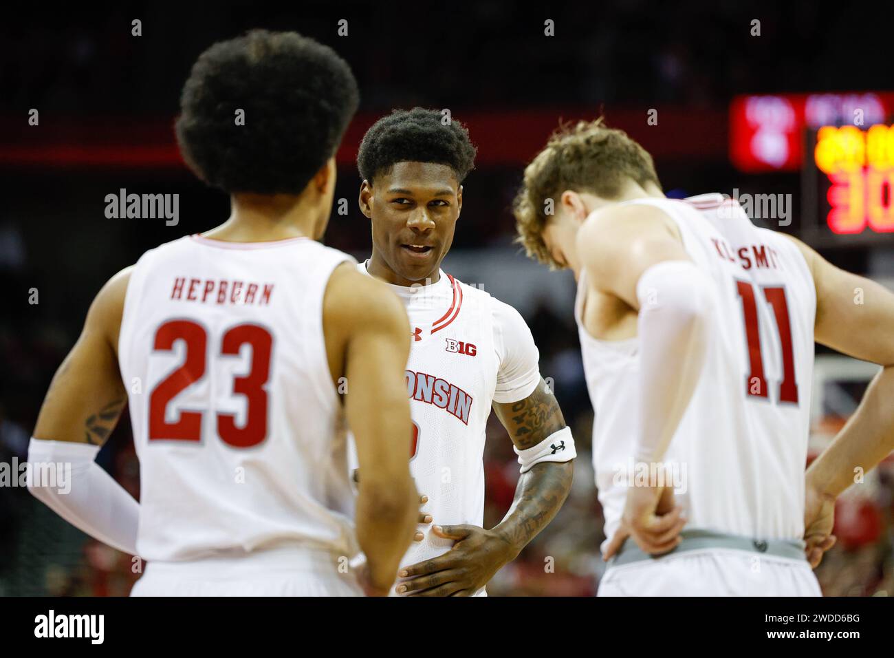 Madison, WI, USA. 19th Jan, 2024. Wisconsin Badgers guard AJ Storr (2 ...