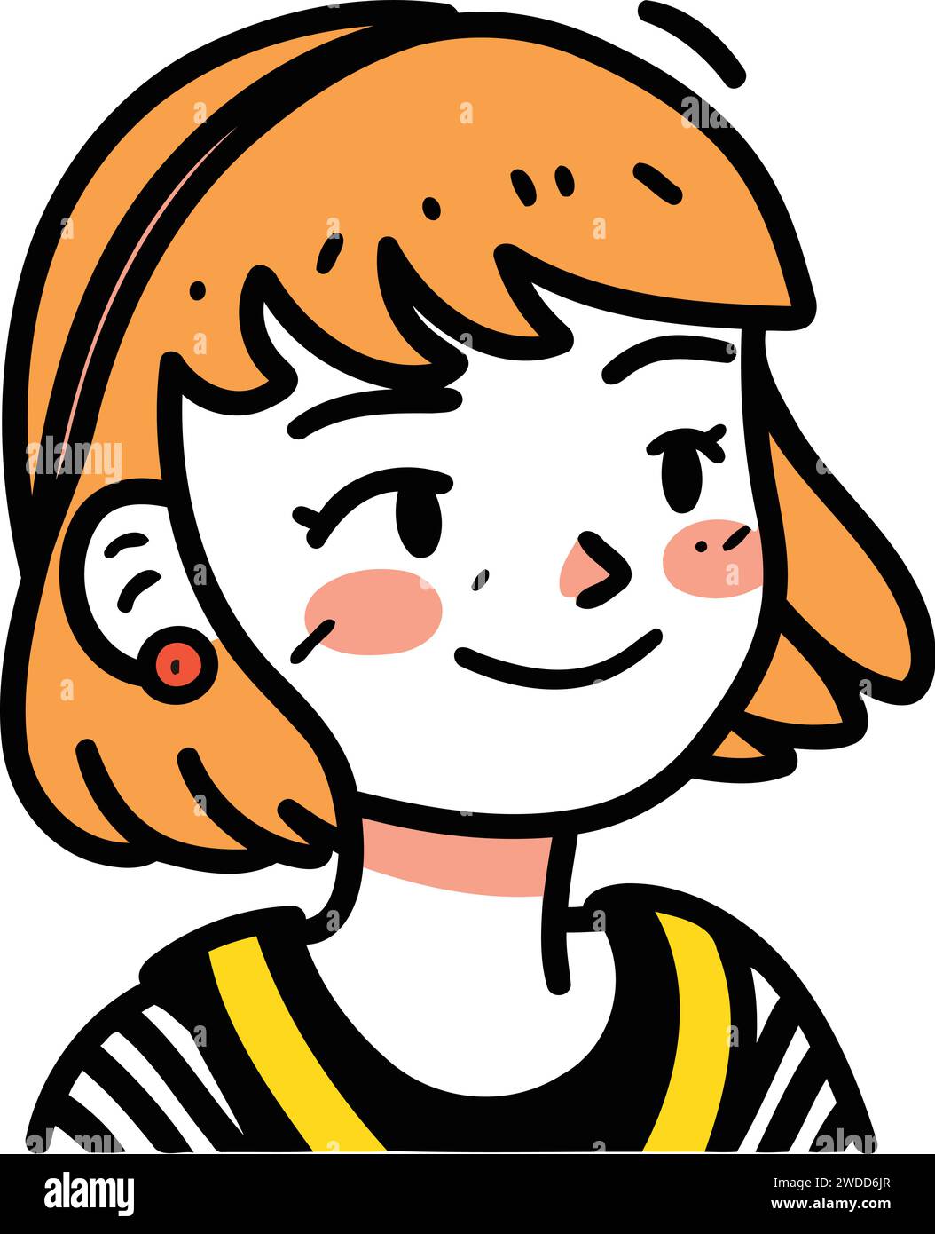 Short Haired Hair Stock Vector Images Alamy