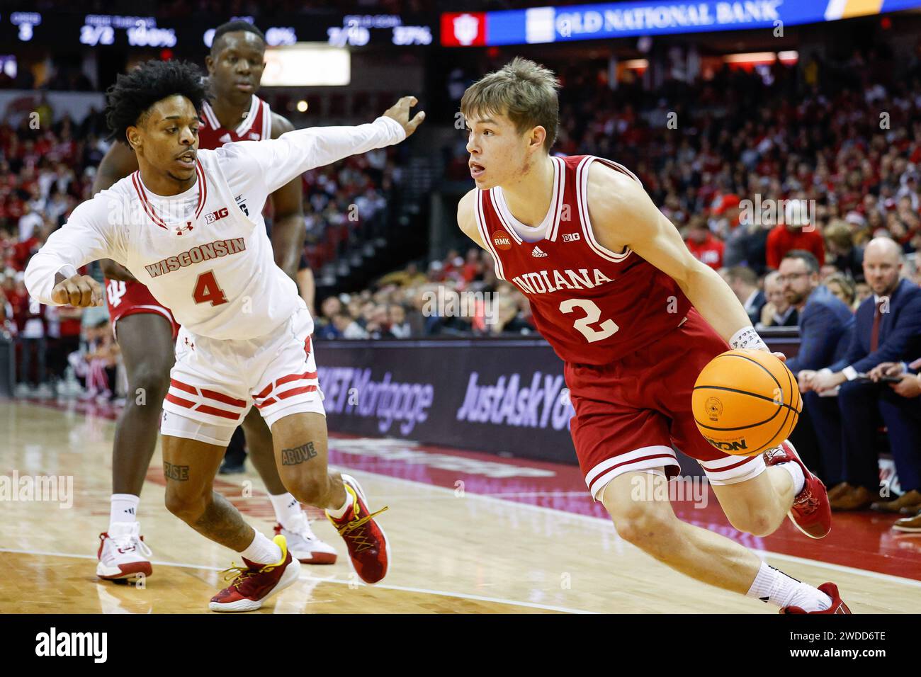 Madison, WI, USA. 19th Jan, 2024. Indiana Hoosiers guard Gabe Cupps (2 ...