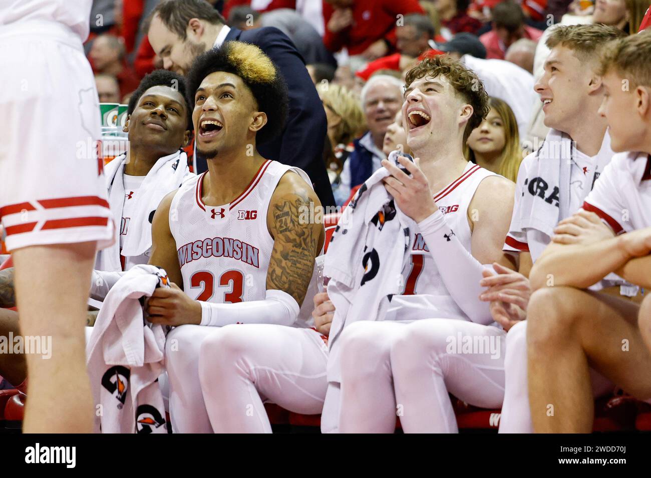 Madison, WI, USA. 19th Jan, 2024. Wisconsin Badgers guard Chucky ...