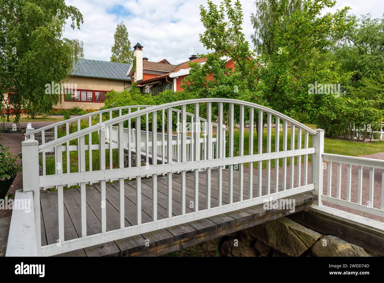 Carl Larssongården, the famous bridge in the garden, Sundborn, Dalarna ...