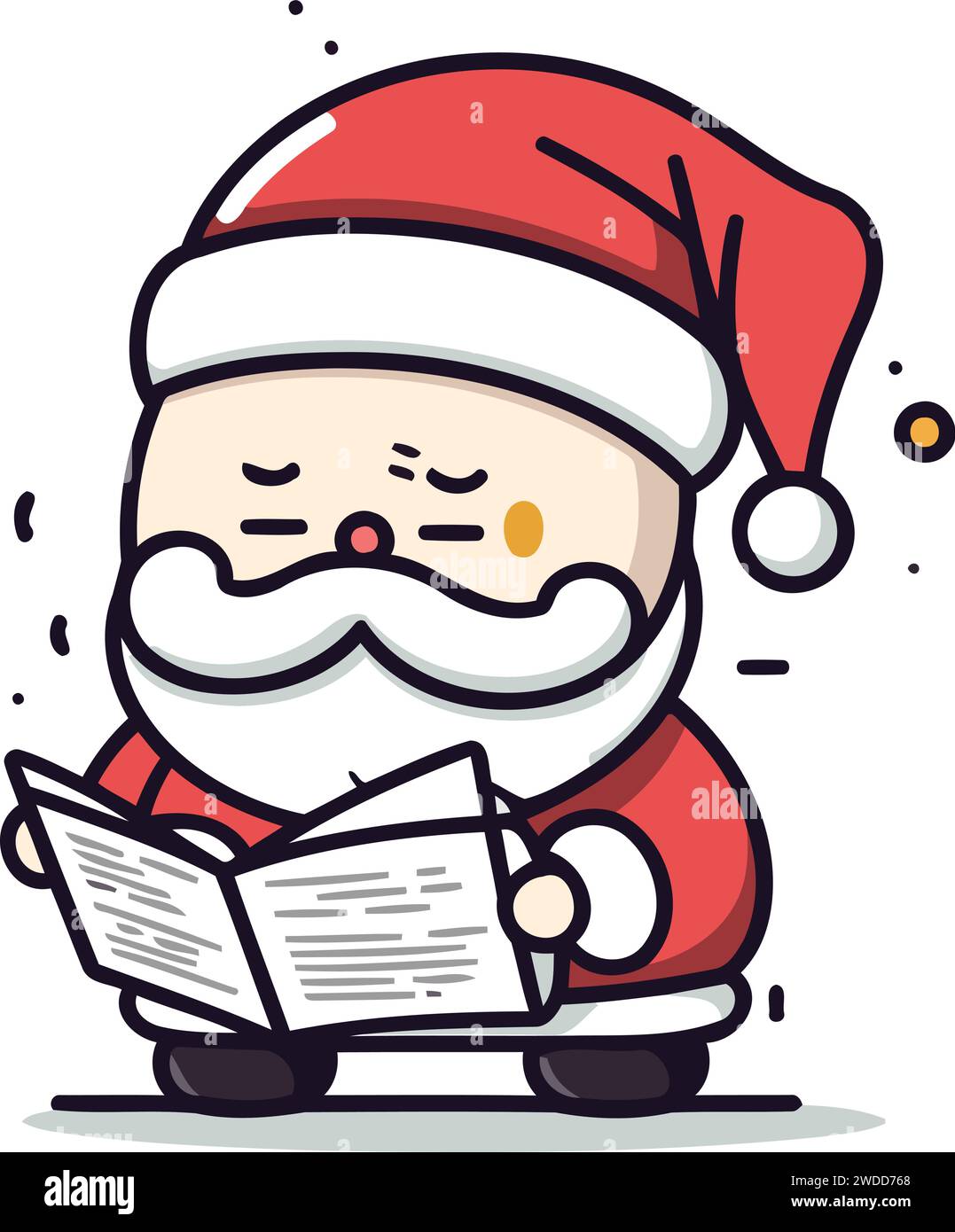 Santa reading newspaper Cut Out Stock Images & Pictures - Alamy