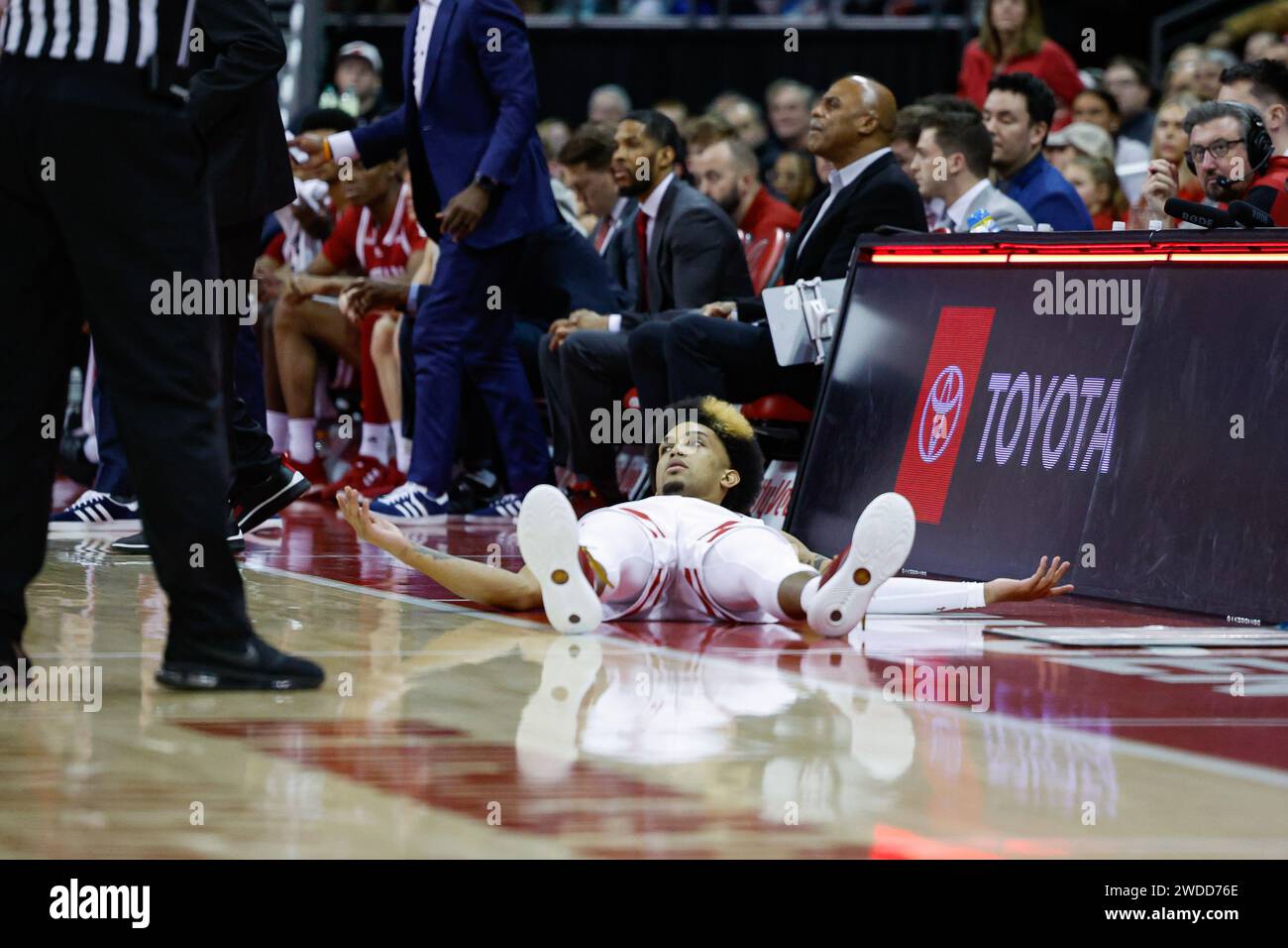Madison, WI, USA. 19th Jan, 2024. Wisconsin Badgers guard Chucky ...