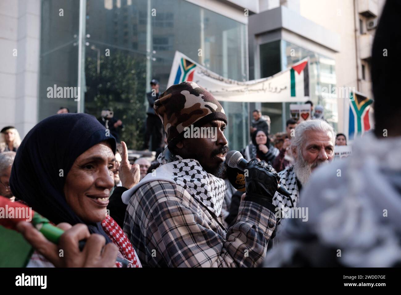 Beirut, Lebanon. 20th Jan, 2024. In support of South Africa's claim ...