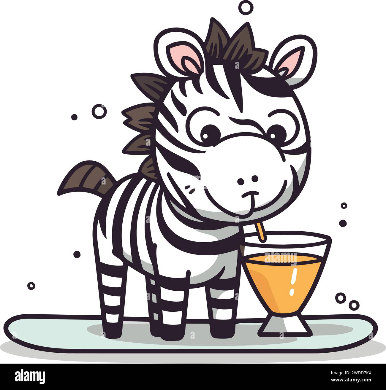 Zebra drinking Stock Vector Images - Alamy
