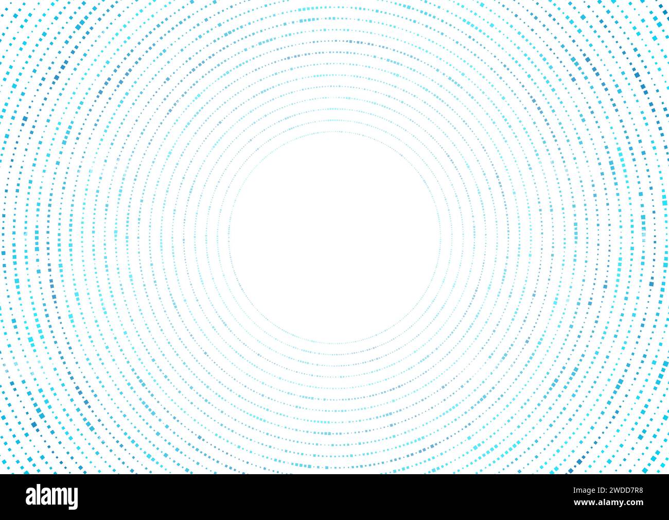 Bright blue small square dots abstract circular background. Vector ...