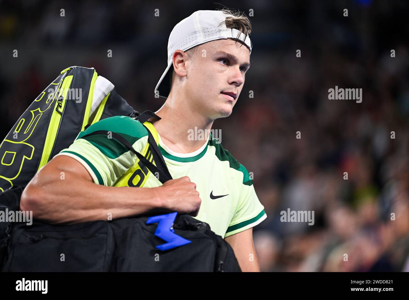 Melbourne, Australia. 18th Jan, 2024. Holger Rune of Denmark during the ...