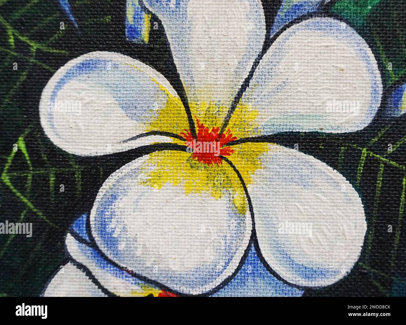 Art oil painting frangipani flower abstract color Stock Photo - Alamy