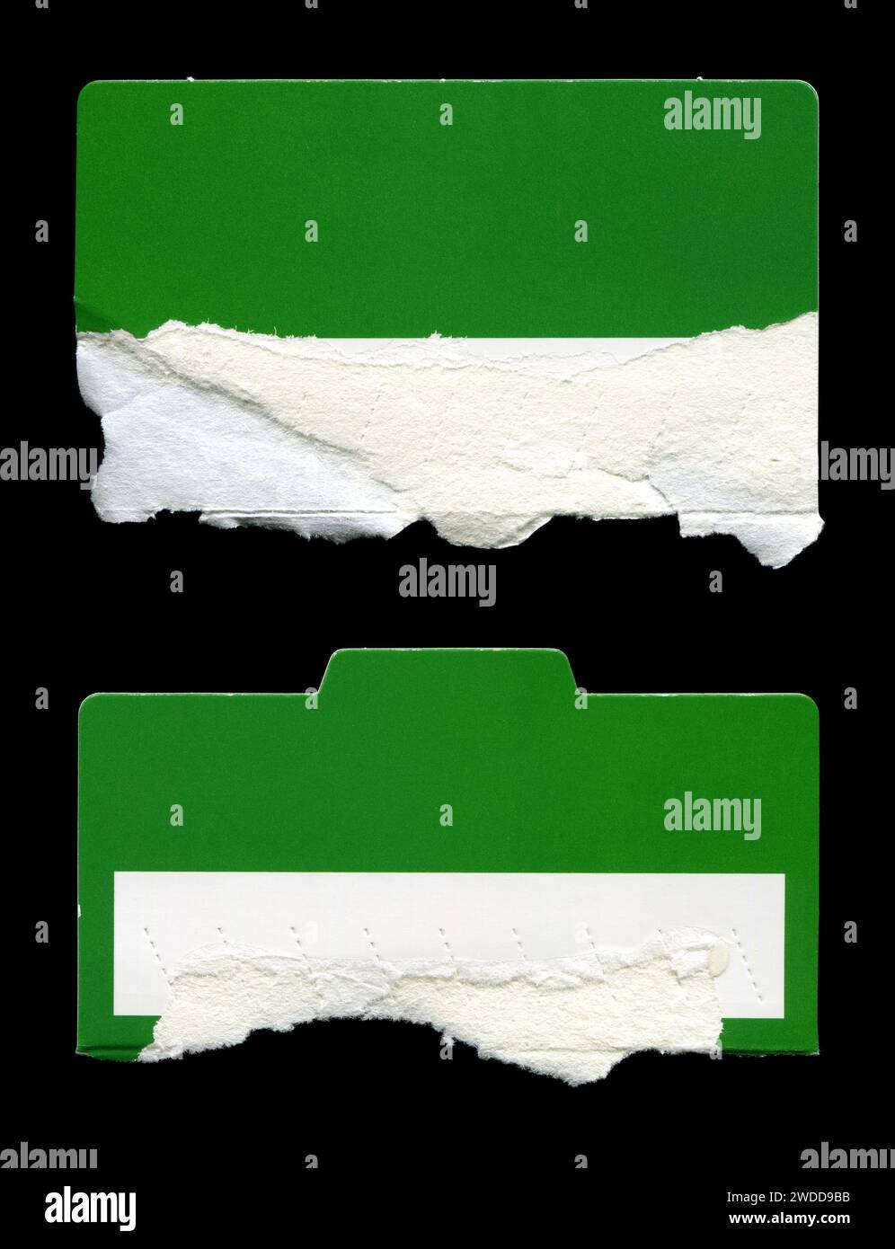 Collection of various pieces of note paper on black background Stock ...