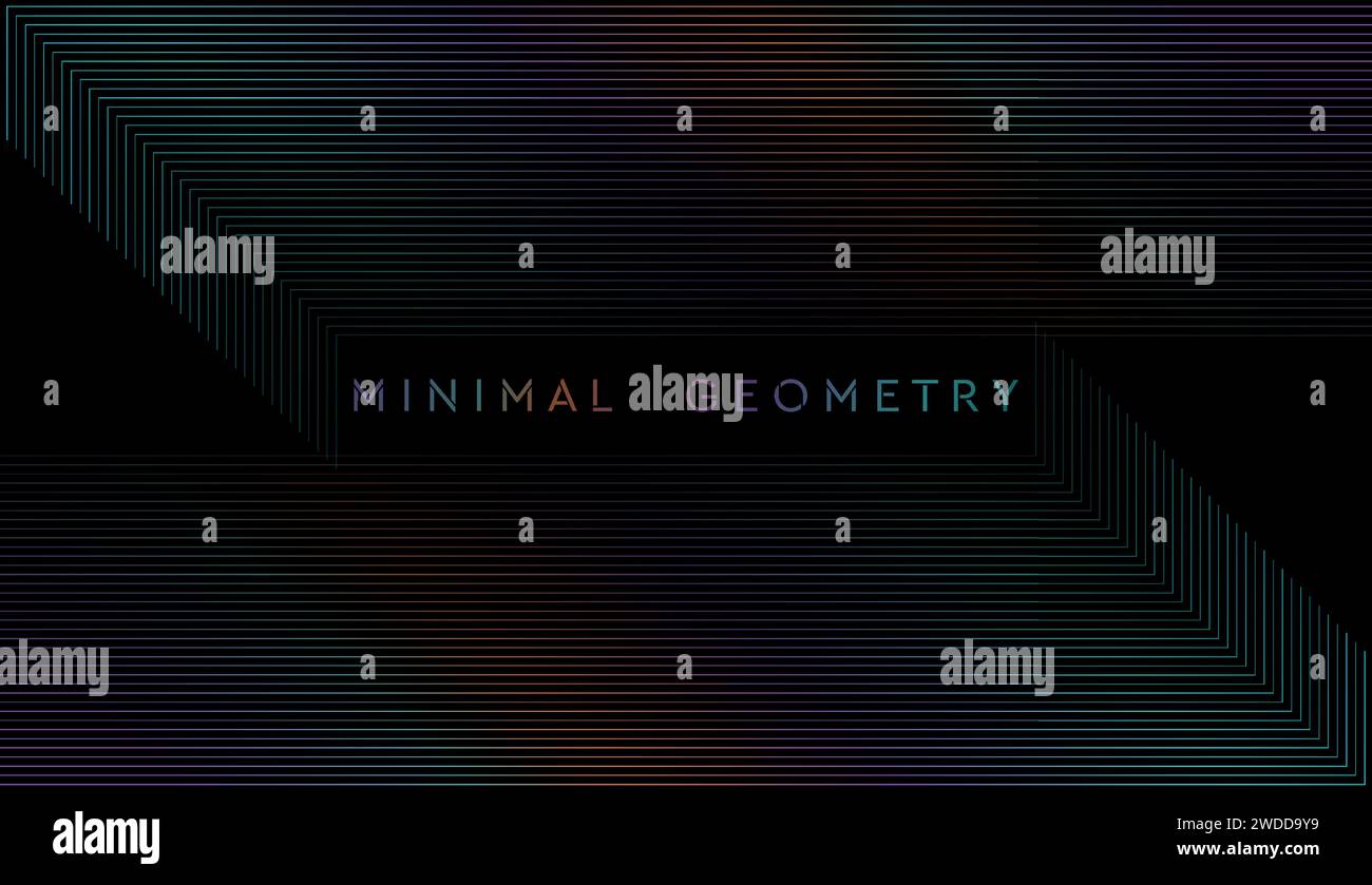 Holographic lines abstract tech geometric background. Vector graphic ...