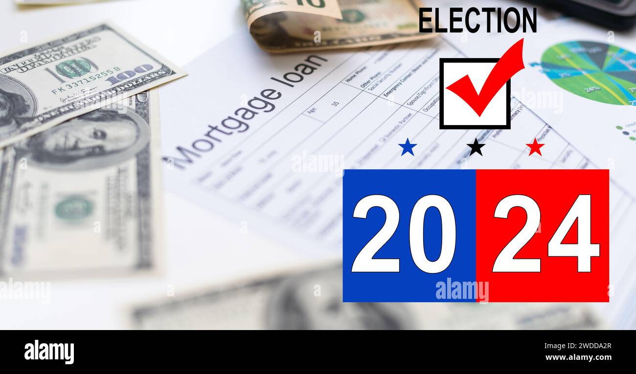 American vote concept. Ballot for presidents election 2024 and many ...