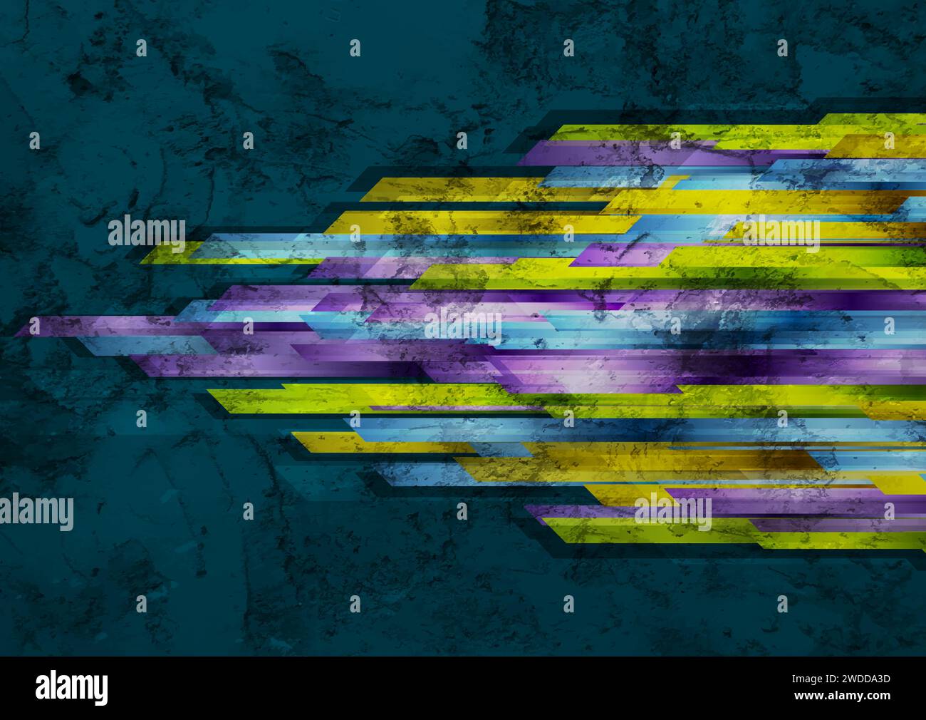 Colorful retro stripes grunge geometric abstract background. Vector ...