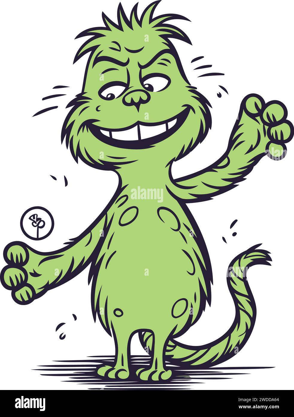 Zombie cartoon character isolated on white background. Vector ...