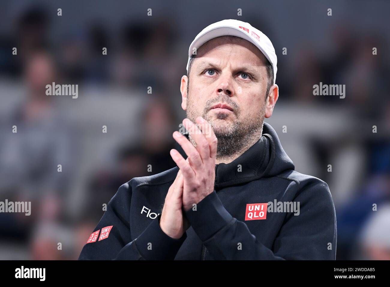 Melbourne, Australia. 18th Jan, 2024. Severin Luthi coach of Holger Rune of Denmark during the ...