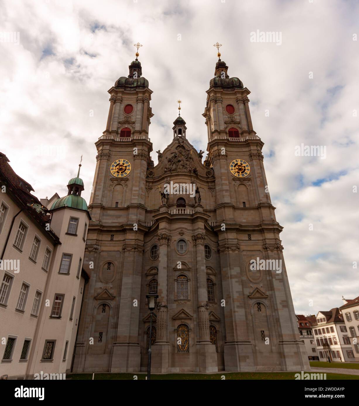 Historic cathedral and monastery in the Swiss city of St. Gallen ...