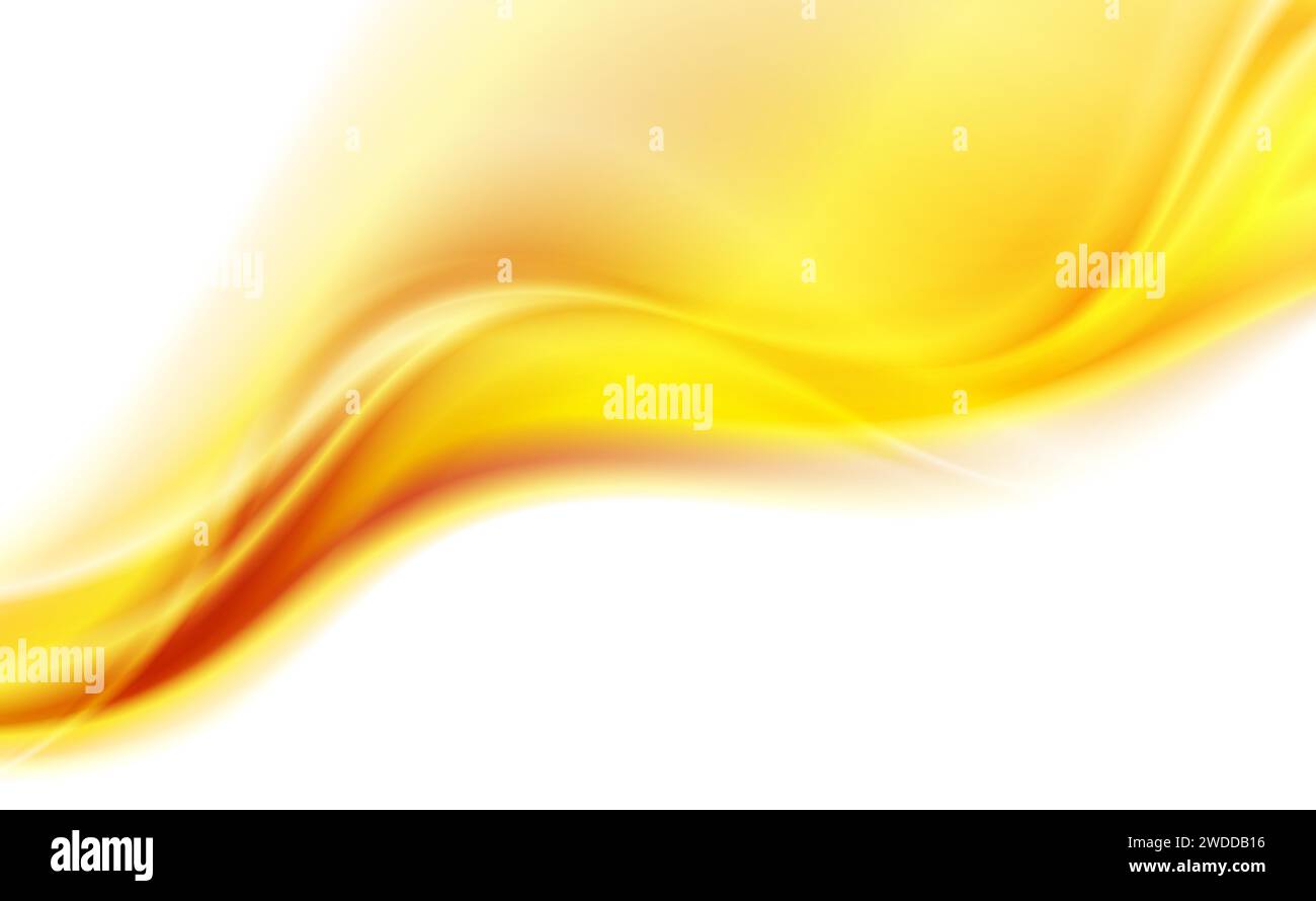 Bright yellow smooth blurred wavy abstract elegant background. Vector ...