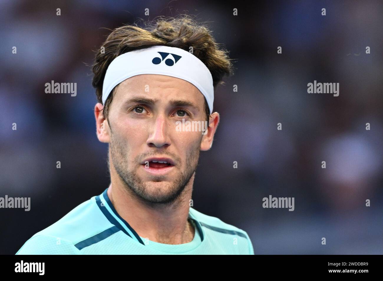Melbourne, Australia. 20th Jan, 2024. Casper Ruud of Norway during his ...