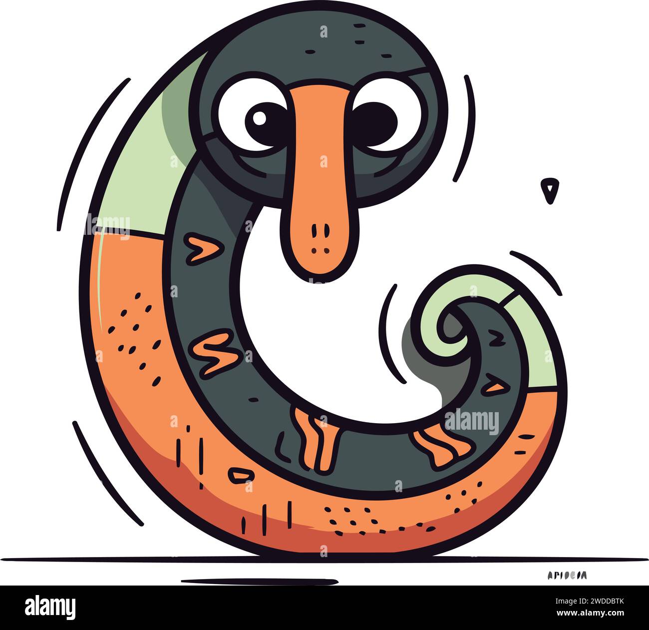 Funny cartoon snake Cut Out Stock Images & Pictures - Alamy