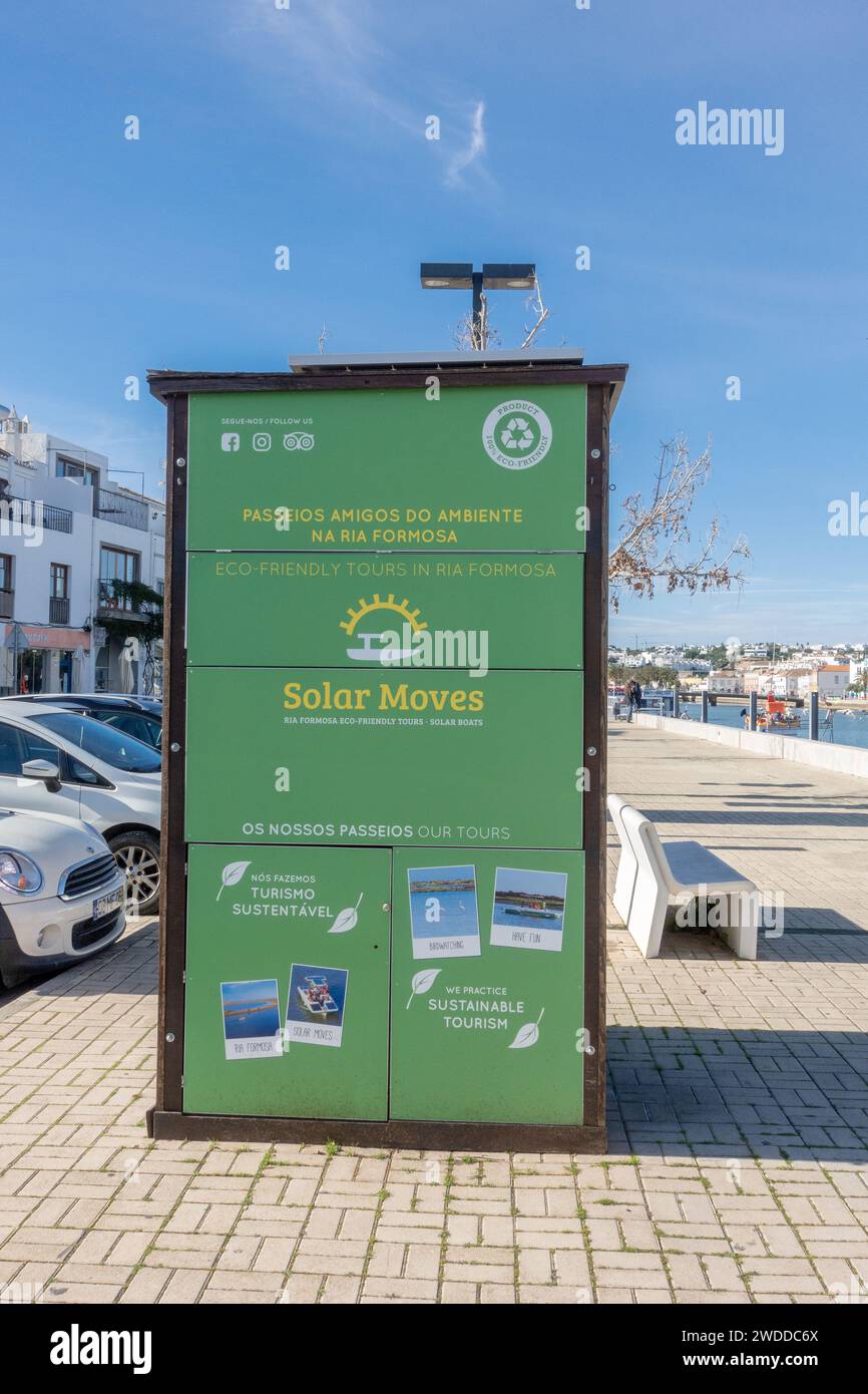 Solar Boat Tours Ticket Booth In Tavira The Algarve Portugal Stock ...