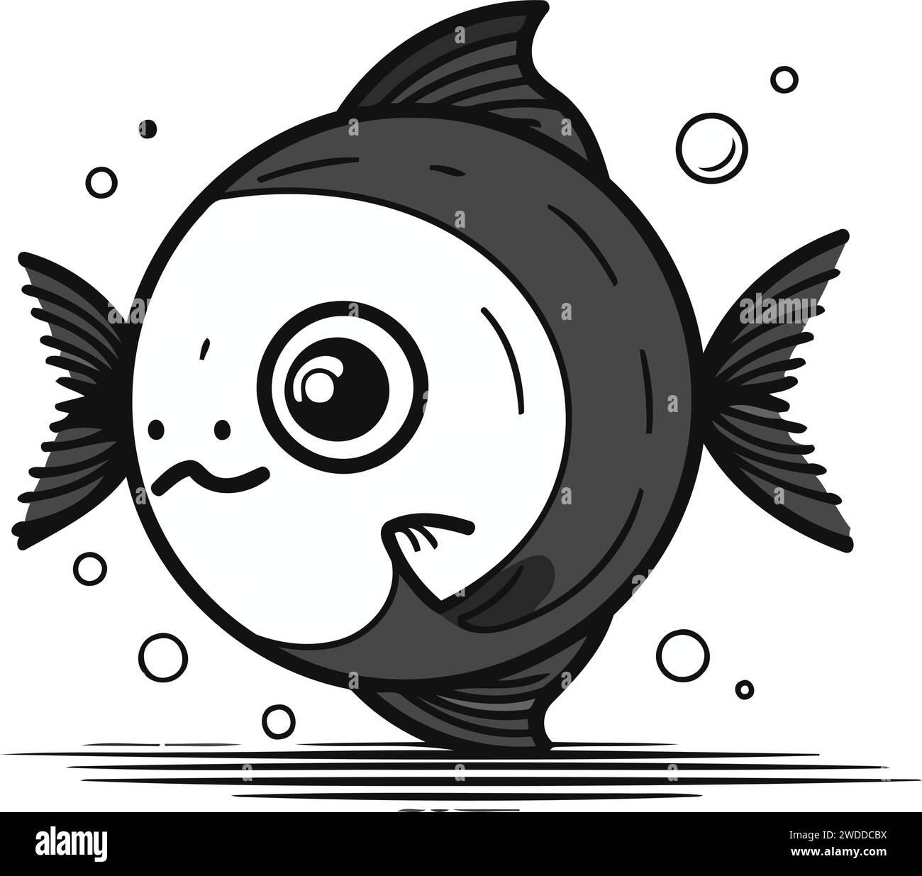 Sad People Clipart Black And White Fish