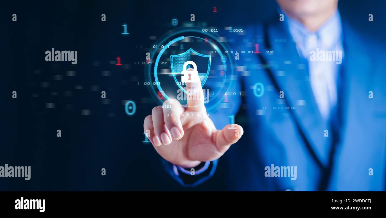 Cybersecurity concept, user privacy security and encryption, secure internet access Future ...