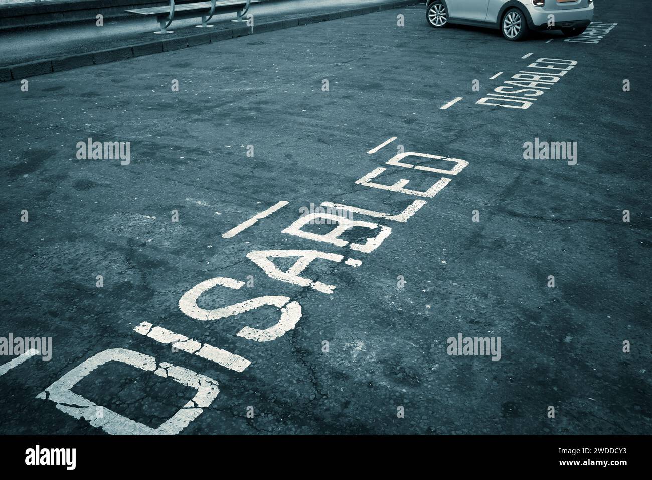 Disabled car parking permit Stock Photo - Alamy