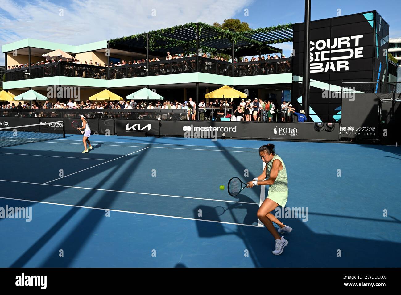 Melbourne, Australia. 20th Jan, 2024. The Courtside Bar at court 6 ...