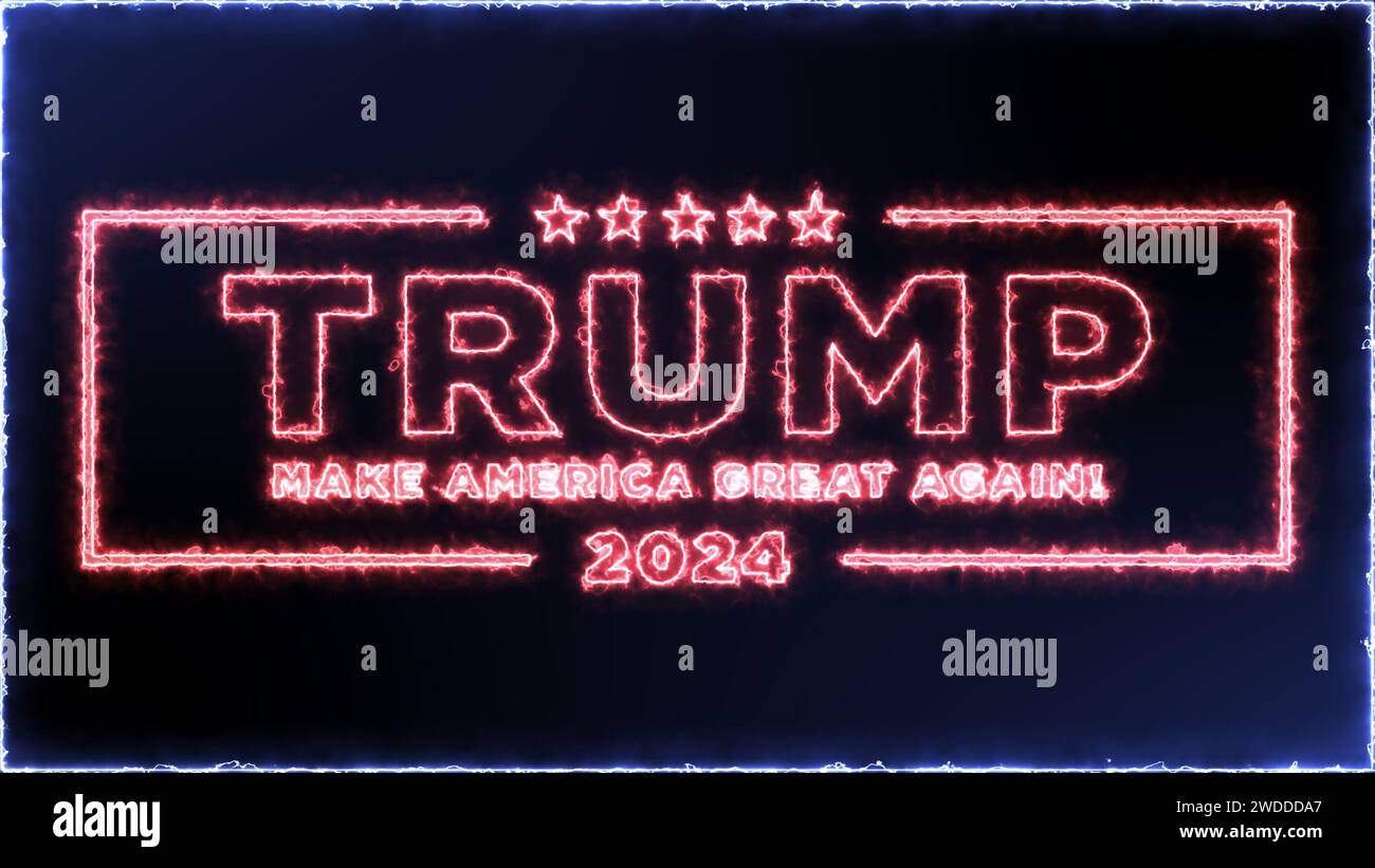 Electrify red and blue animation of Trump election in 2024, Trump Make ...