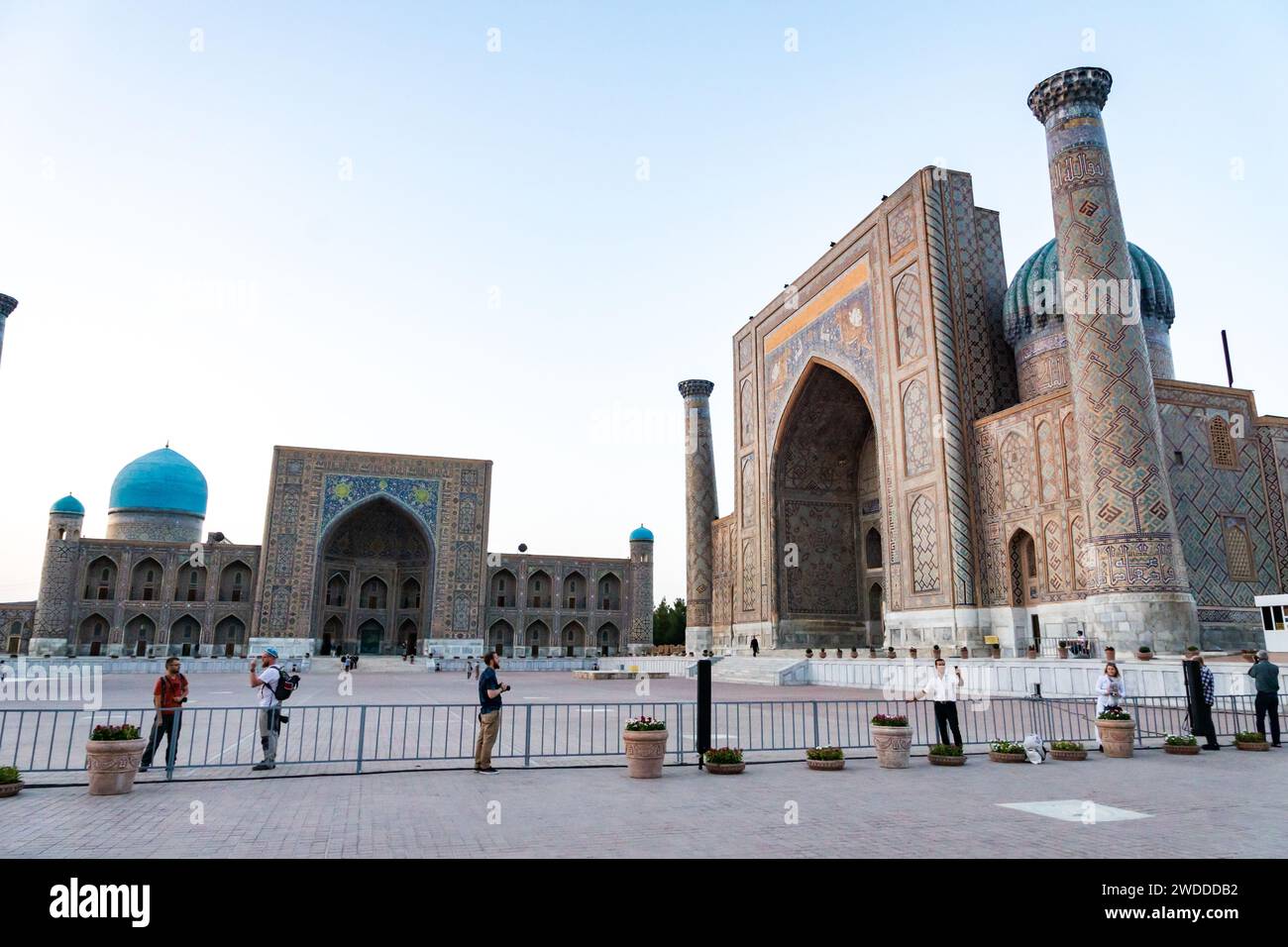 Samarkand, Uzbekistan - 09.20.2019: Registan square interior view in ...