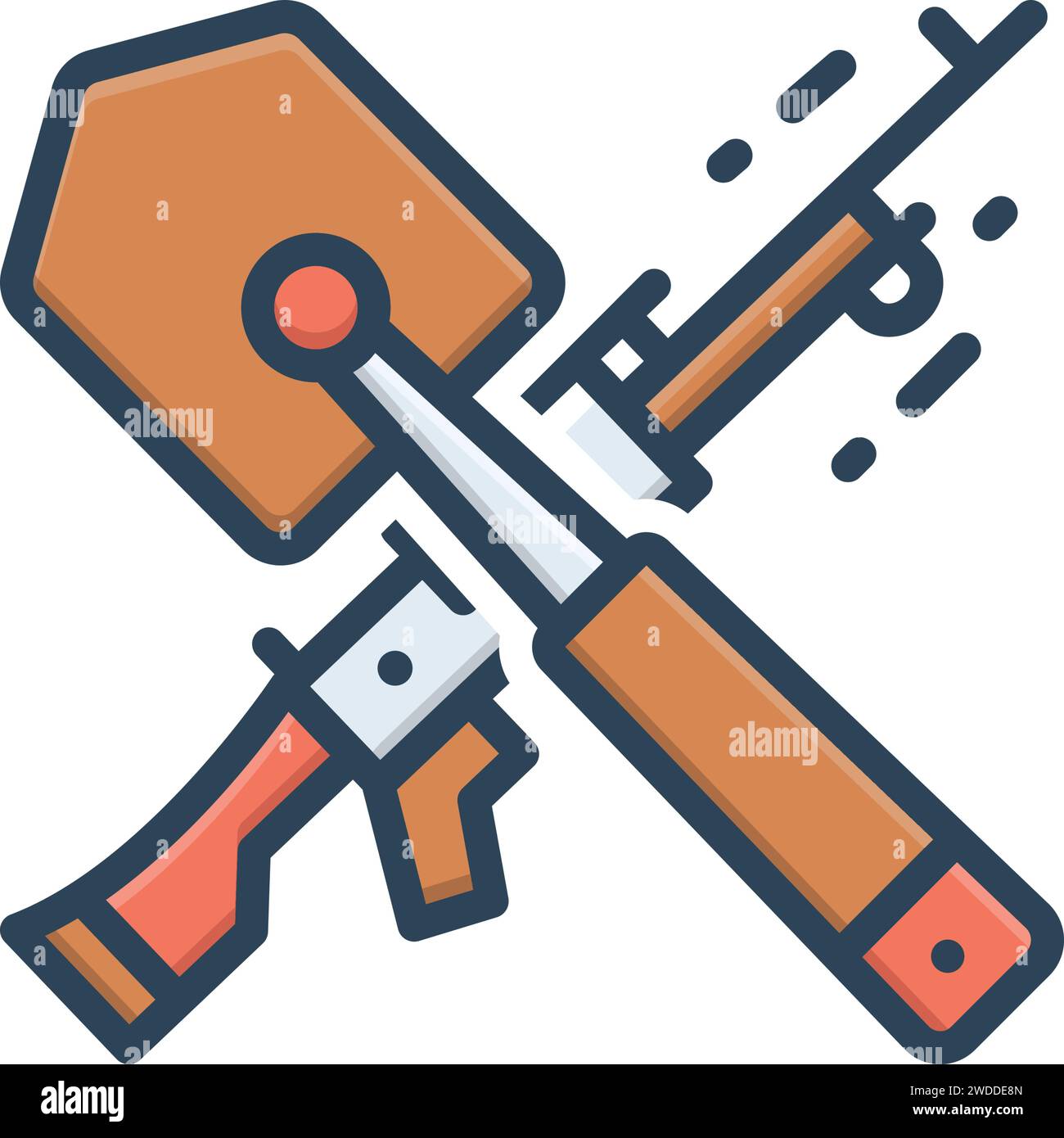 Icon for entrenching Stock Vector Image & Art - Alamy