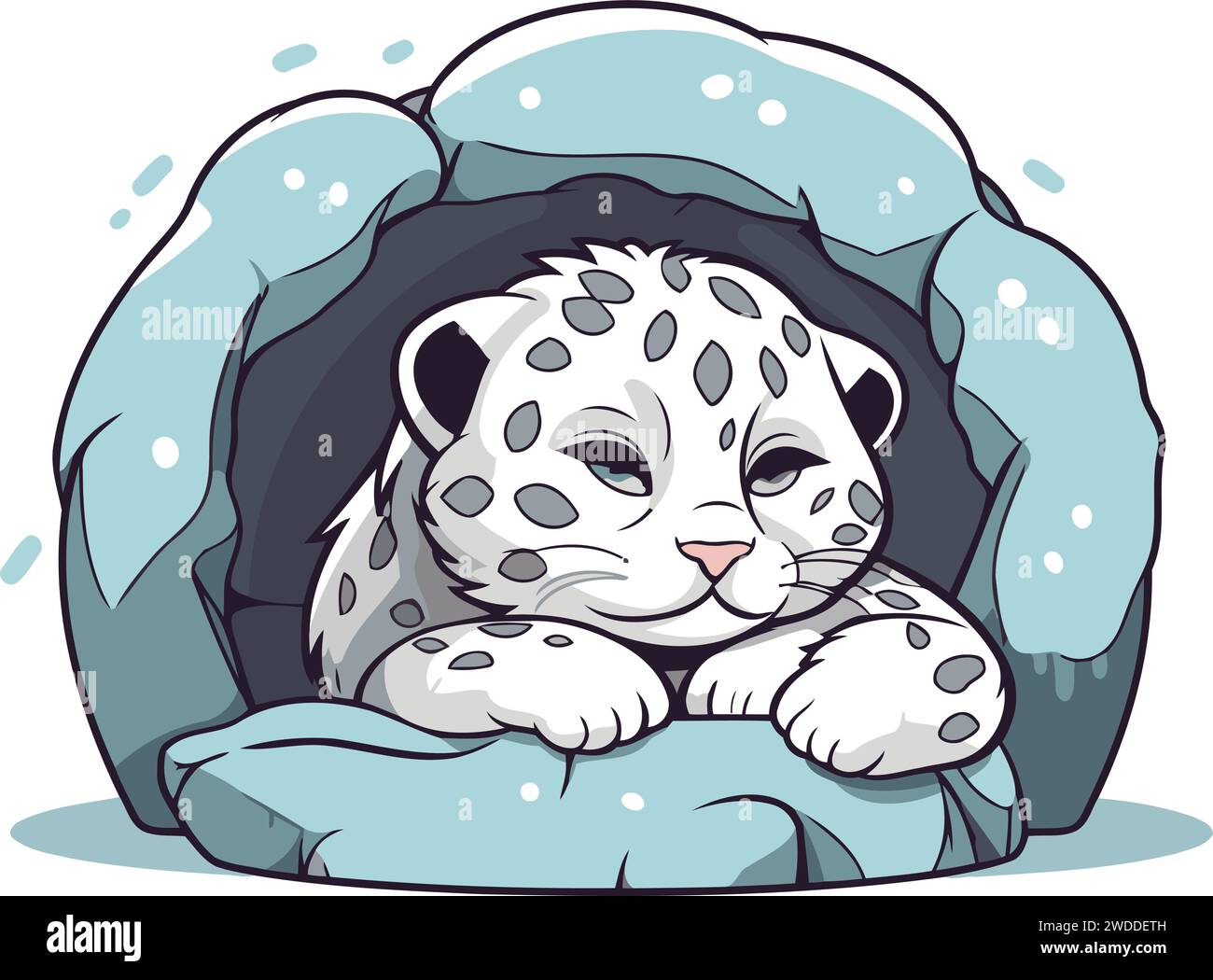 In a cat bed Stock Vector Images - Alamy