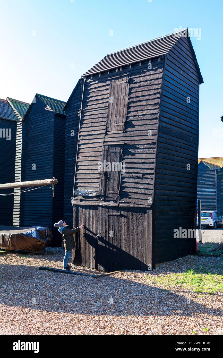 Traditional fisherman's net hut, Hastings, East Sussex, UK Stock Photo ...
