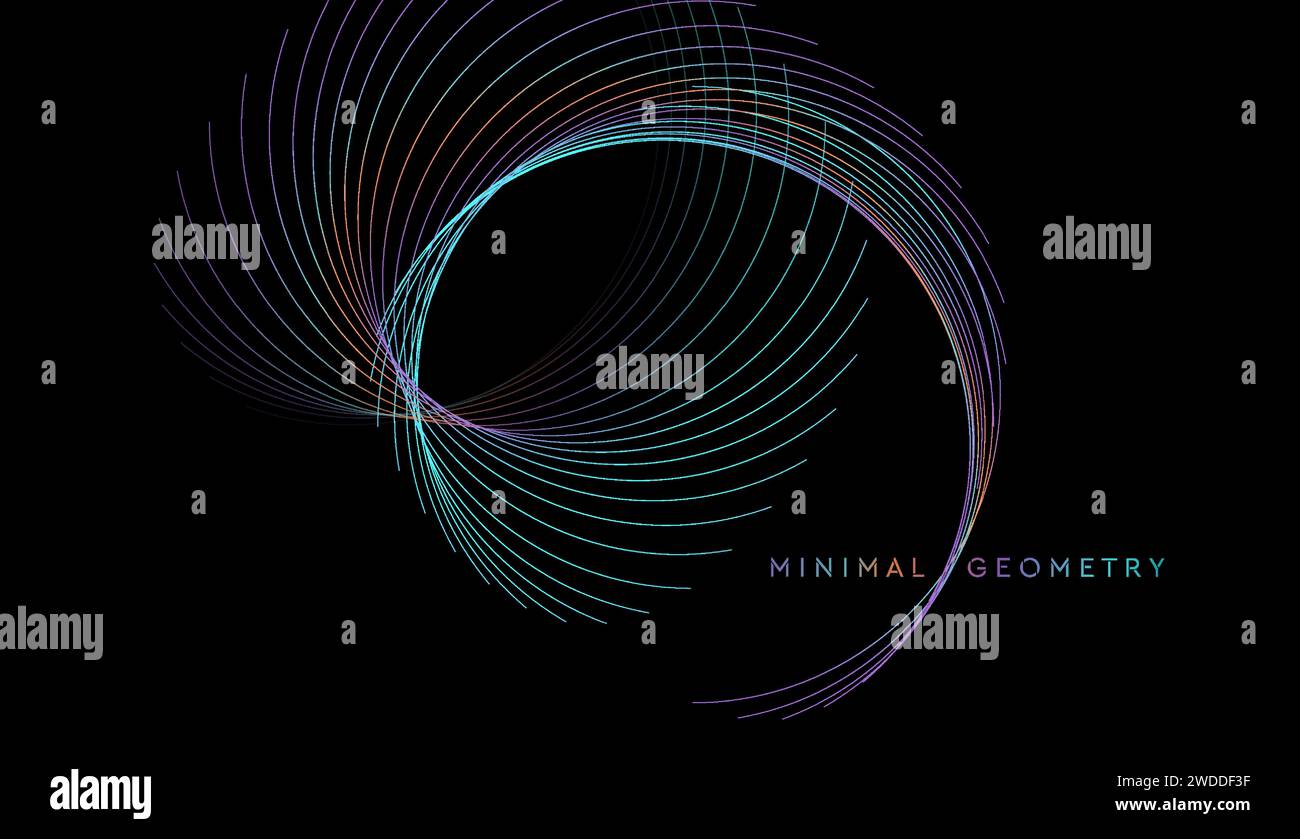 Holographic curved wavy lines abstract tech background. Vector graphic ...