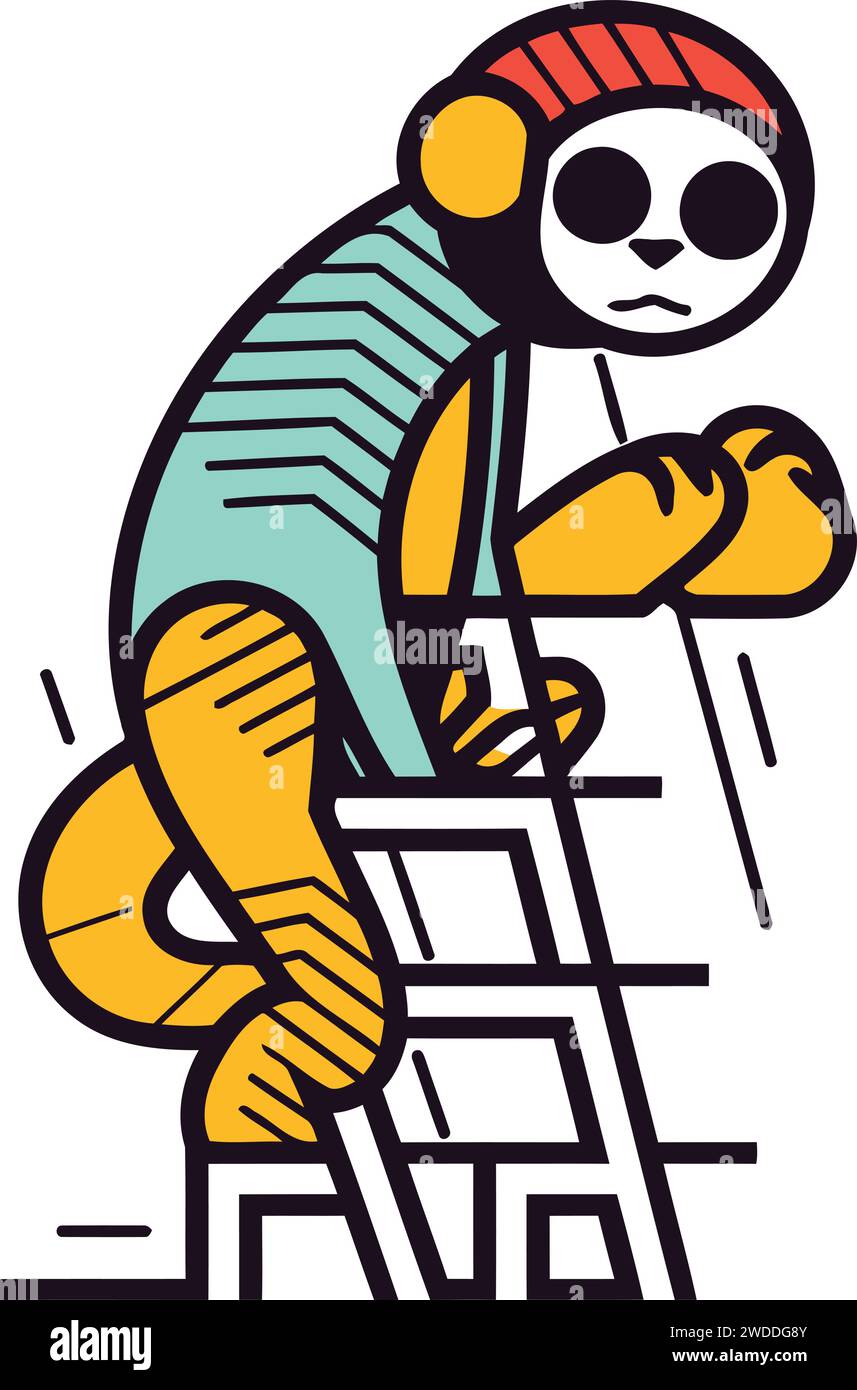 Ladder cartoon hi-res stock photography and images - Alamy