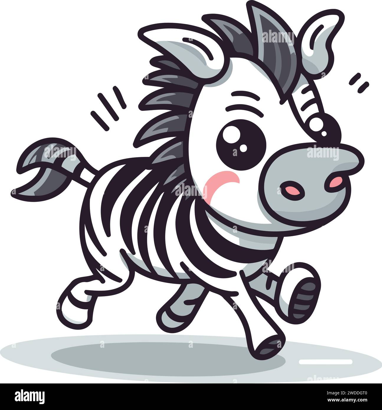 Running zebra vector hi-res stock photography and images - Alamy