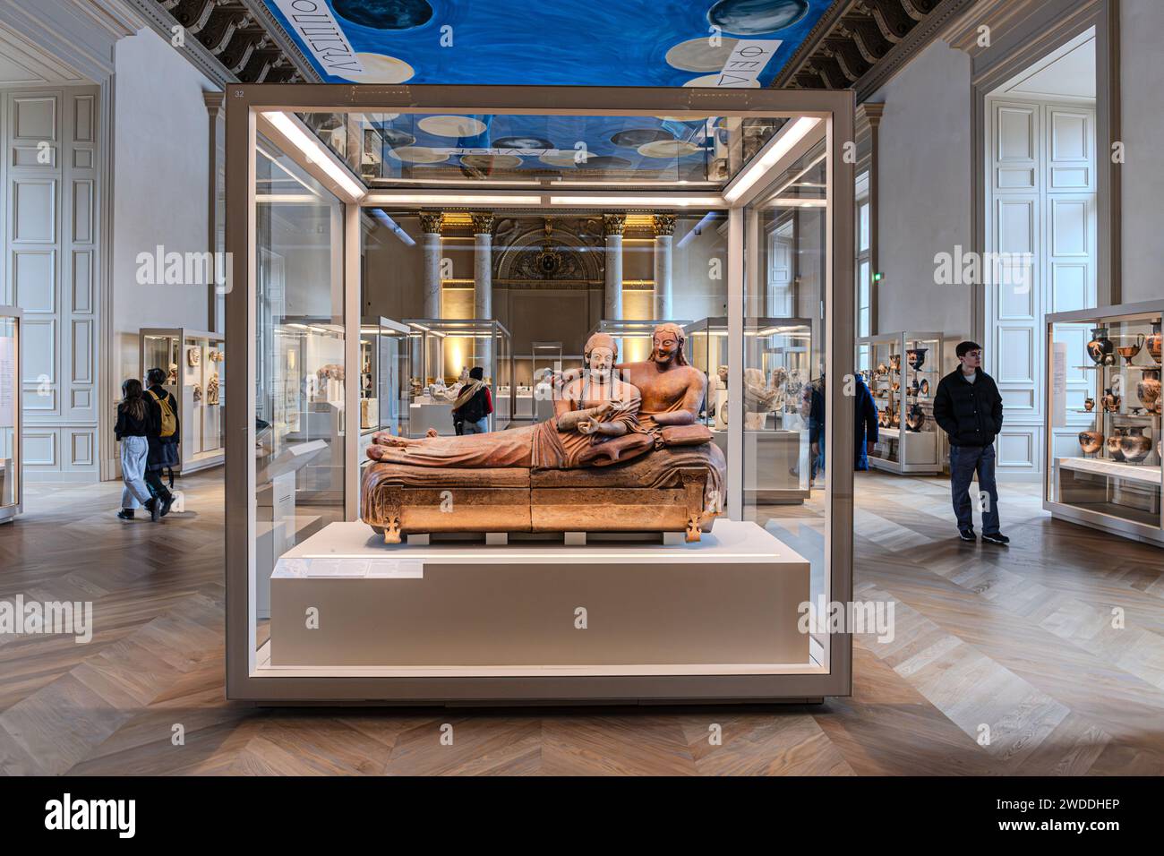 Various antiquities and artworks of Le Louvre Museum collections in ...