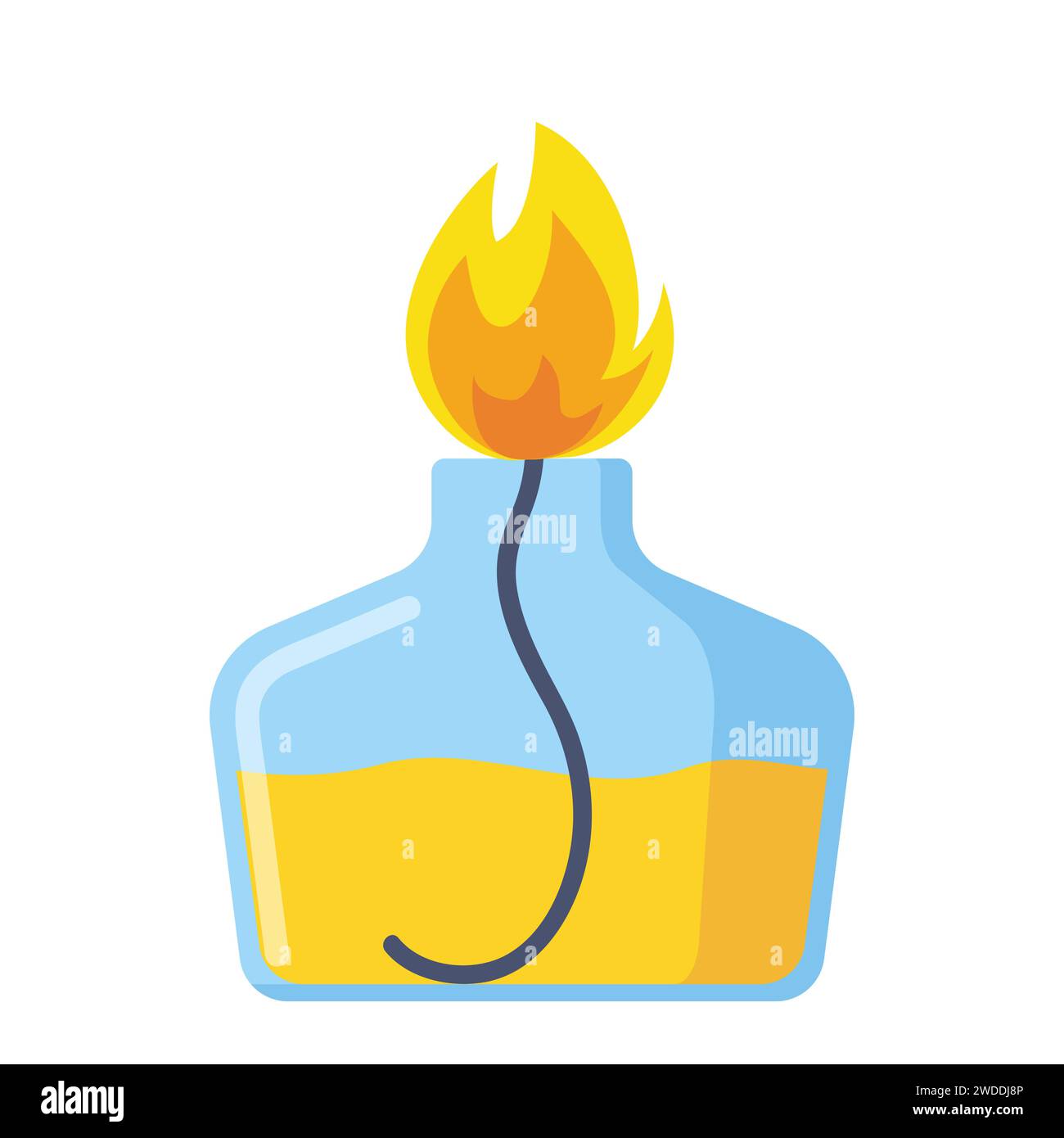 Alcohol lamp burner with flame. Laboratory equipment. Tech burner for ...