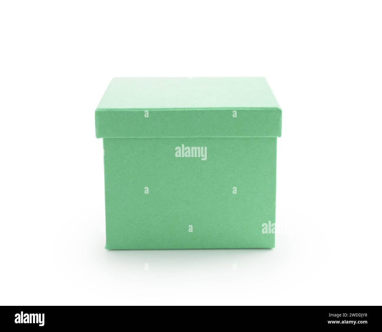 Green paper box isolated on white background, element Stock Photo - Alamy