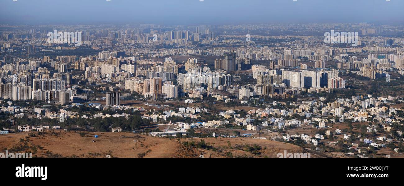 19 January 2024, Cityscape Skyline, Cityscape of Pune city panorama ...