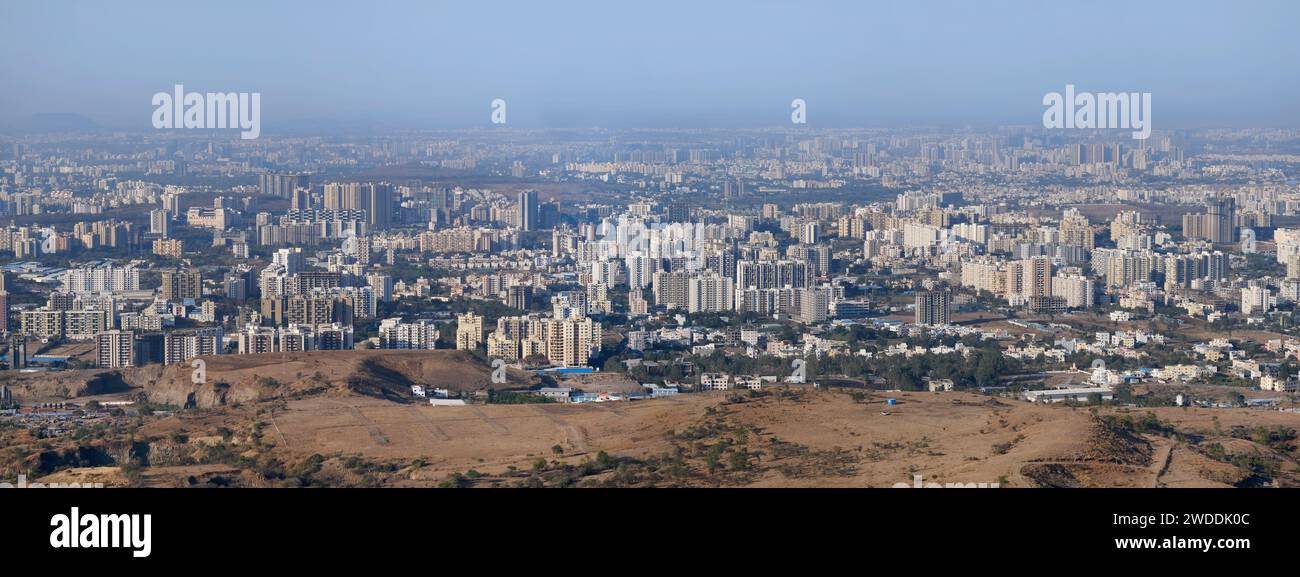 19 January 2024, Cityscape Skyline, Cityscape of Pune city panorama ...