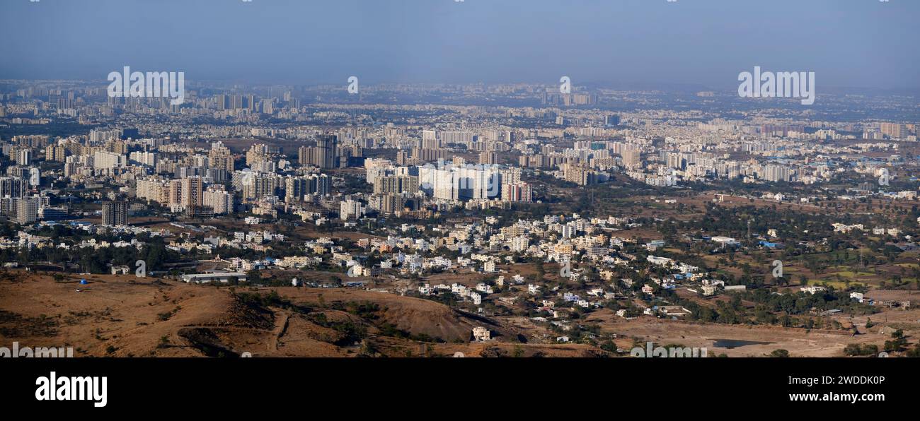 19 January 2024, Cityscape Skyline, Cityscape of Pune city panorama ...