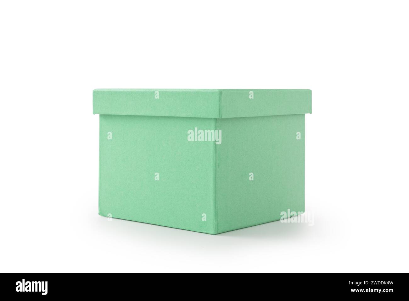 Green paper box isolated on white background, element Stock Photo - Alamy