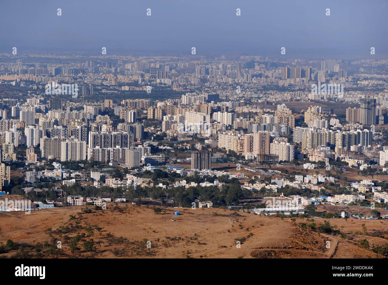 Beautiful Cityscape of Pune city from Bopdev Ghat, Pune, Maharashtra ...