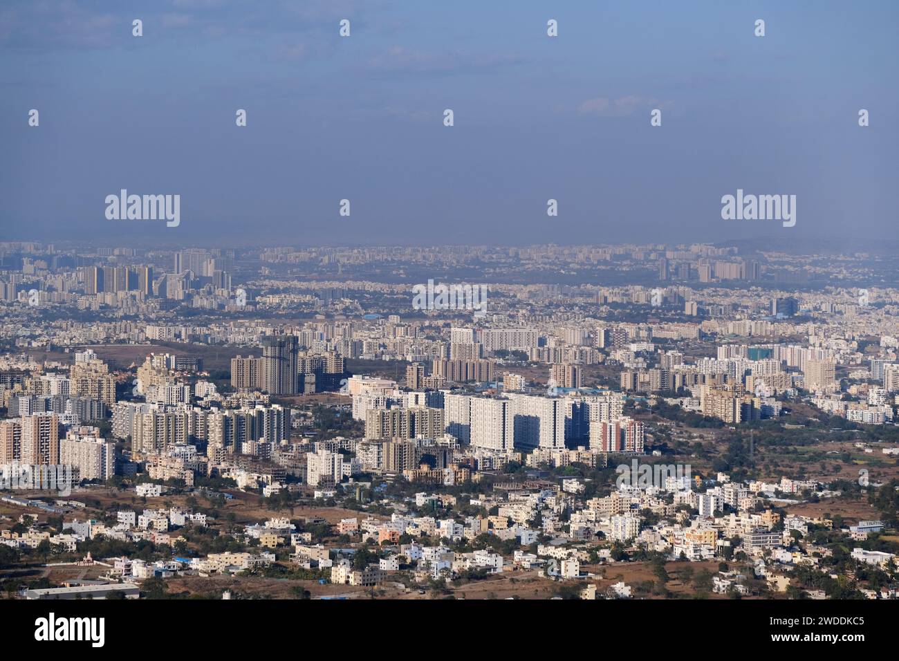 Beautiful Cityscape of Pune city from Bopdev Ghat, Pune, Maharashtra ...