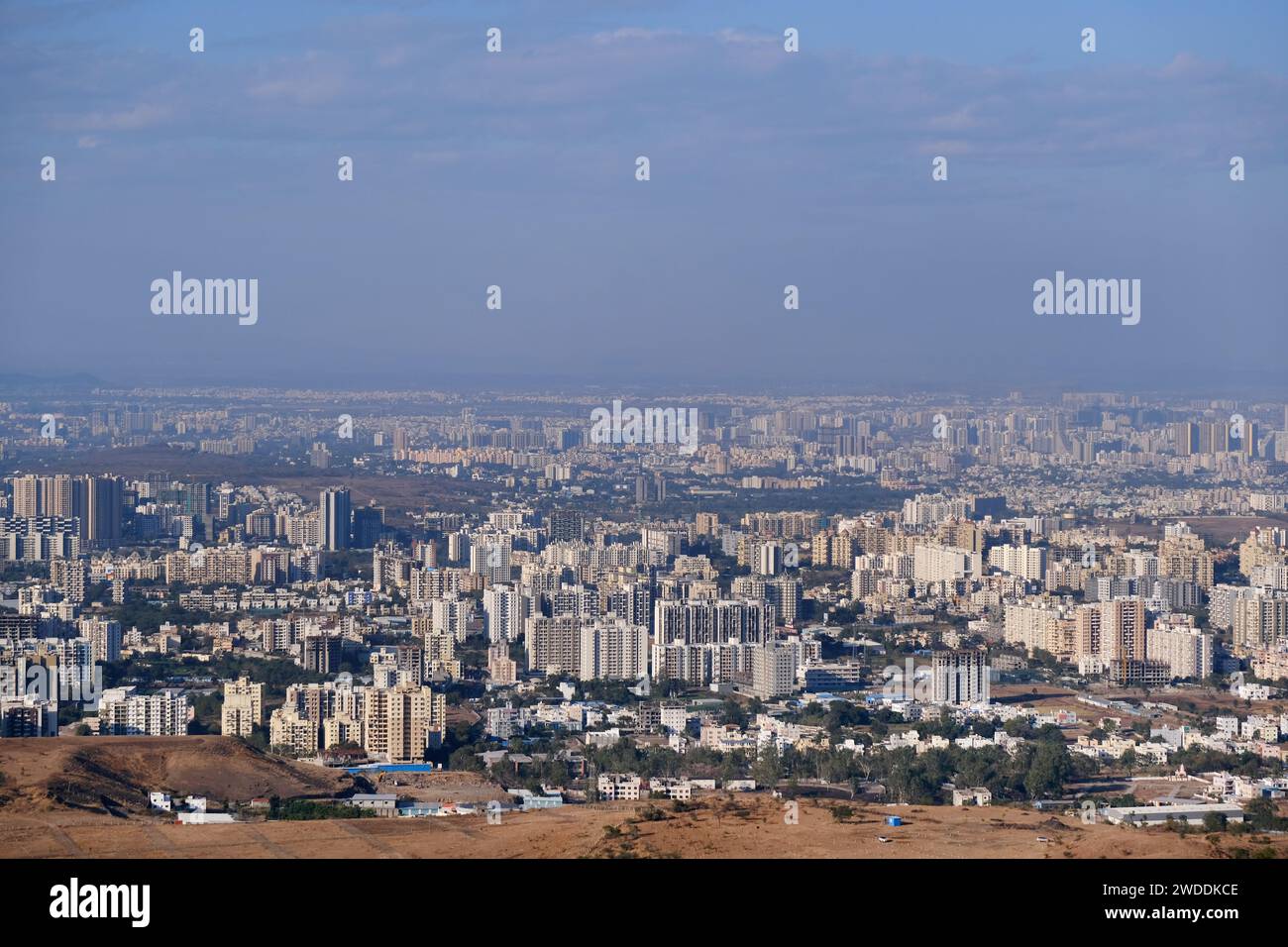 Beautiful Cityscape of Pune city from Bopdev Ghat, Pune, Maharashtra ...