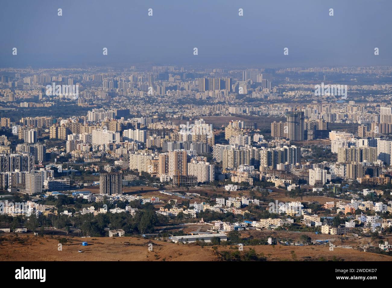 Beautiful Cityscape of Pune city from Bopdev Ghat, Pune, Maharashtra ...